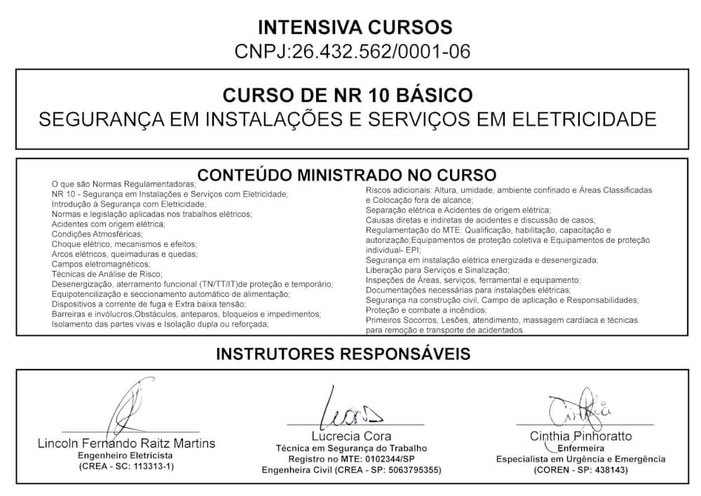 Curso de NR 10 Básico + Curso de NR 10 SEP com Certificado - Intensiva ...